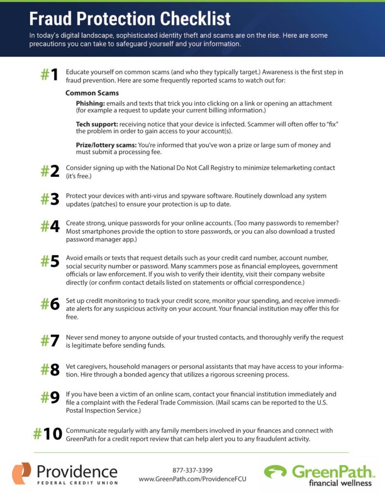 Fraud Protection Checklist